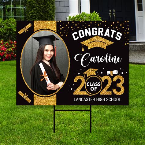Personalized Graduation Yard Sign 2023 With Photo 2023 Senior Grad
