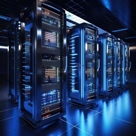Modern Data Center With Servers Stock Image Image Of Supercomputer