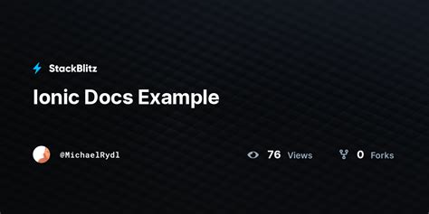ionic docs example stackblitz