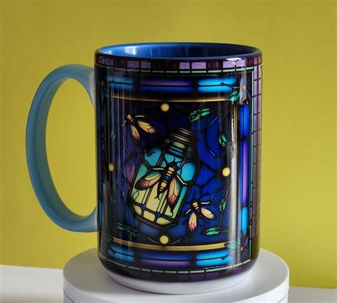 Fireflylightning Bug Mug Stained Glass Design Etsy