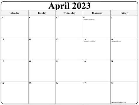 How Many Work Days In April 2024