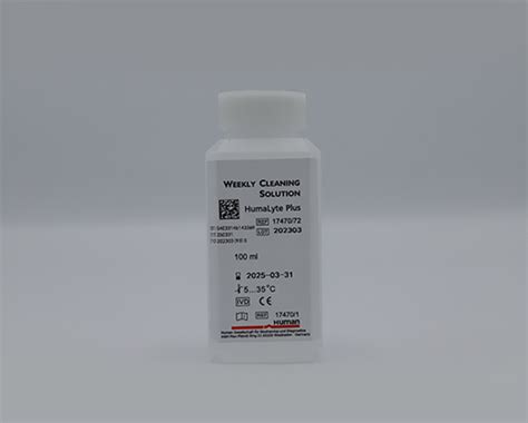 Weekly Cleaning Solution 100ml Bottle Humalyte Plus Ref 17470 72 Cmc