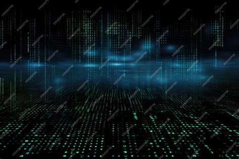 premium photo abstract binary code technology background generative ai