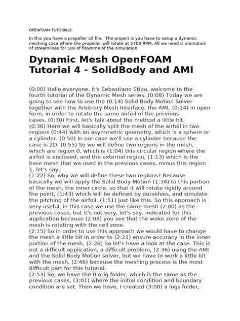 Openfoam Tutorials Pdf Computing