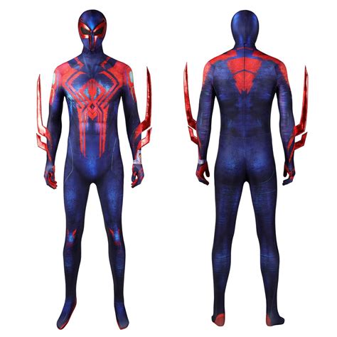 2099 미구엘 오하라 코스프레 의상 점프수트 거미 바디 수트 마스크 세트 성인 남성 슈퍼 히어로 젠타이 할로윈 복장