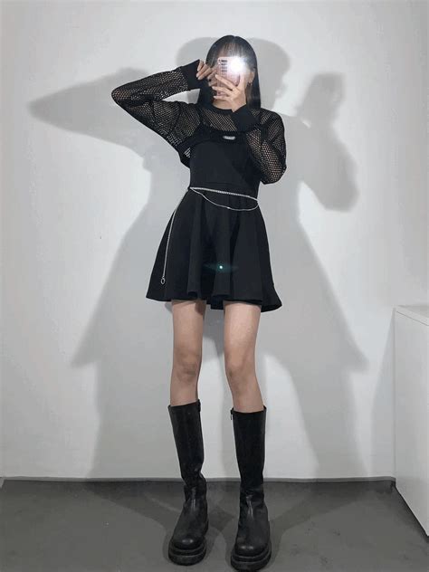 노마진 당일출고 마지막재고 체인 벨티드 플레어 나시원피스 스트릿 아이돌방송댄스 댄서공연무대단체의상 에이블리