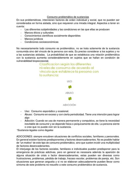 Consumo Problematico De Sustancias Pdf Sicología Ciencias Del Comportamiento