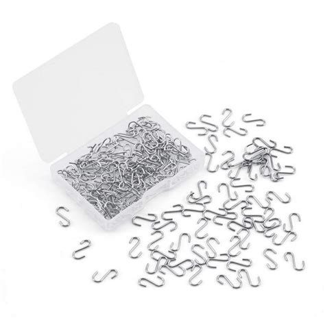 S Hooks Small S Hooks，mini S Hooks， 100 Pack Stainless S Shaped Hooks 14mm Length ，heavy Duty