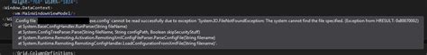 C Microsoft Visual Studio Xaml Ui Designer Filenotfoundexception