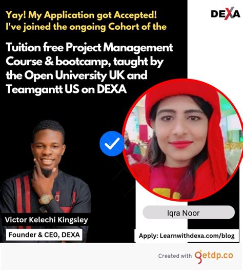 Iqra Noor On Linkedin Projectmanagement Learnwithdexa Project