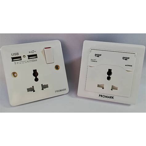 A Universal Switch Socket Outlet With Gang Usb Port Shopee Malaysia