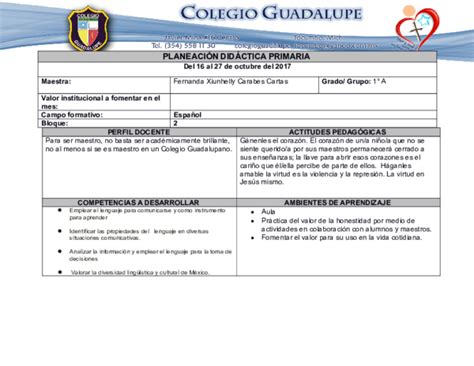 Doc PlaneaciÓn DidÁctica Primaria