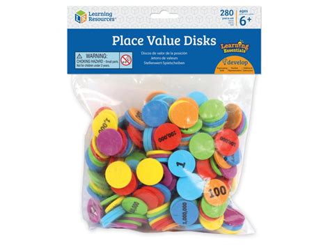 Learning Resources Lrnler5215 Place Value Disks 280 Set Multi