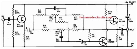 Simple Tone Control Schematic Diagrams