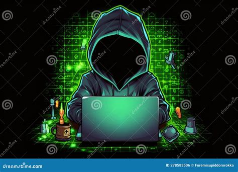 Anonymous Hacker Concept Of Hacking Cybersecurity Cybercrime Cyberattack Stock Illustration