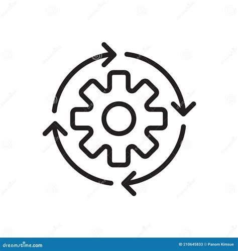 Workflow Outline Icon Vector Editable Stroke For Graphic Design Logo Web Site Social Media