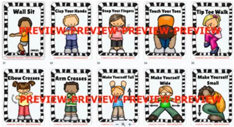 Physical Education Gross Motor Exercise Cards Pe And Ape Tpt