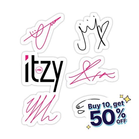 Itzy Signature Design Sticker By Mbs Desing En 2024