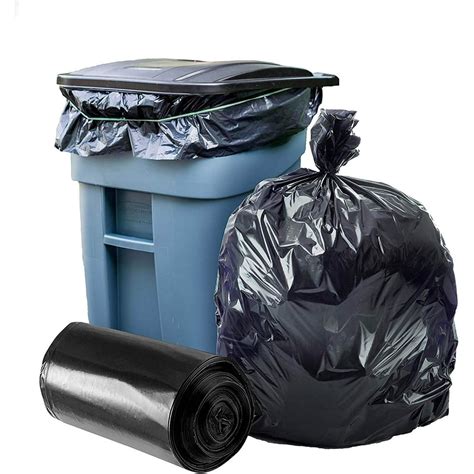 Plasticplace 65 Gallon Trash Bags 15 Mil Black Heavy Duty Garbage Can Liners 50â€ X 48â€ 50