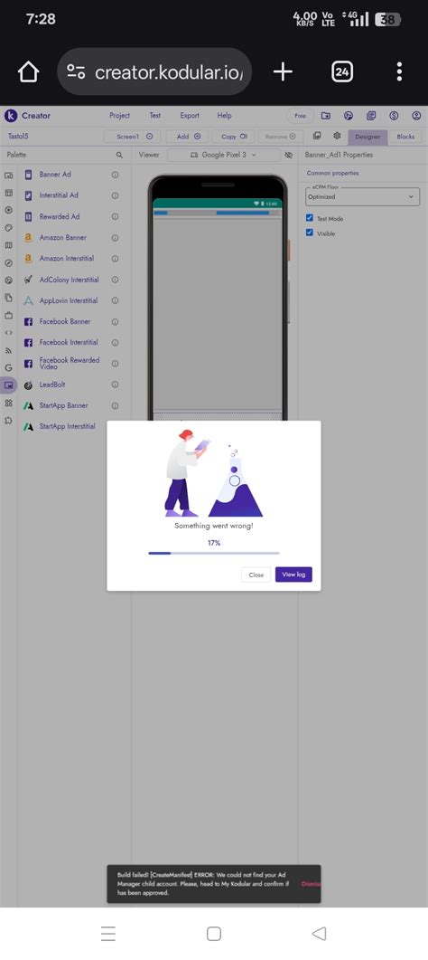 Not Able To Apply For Ads Approval Bugs Kodular Community