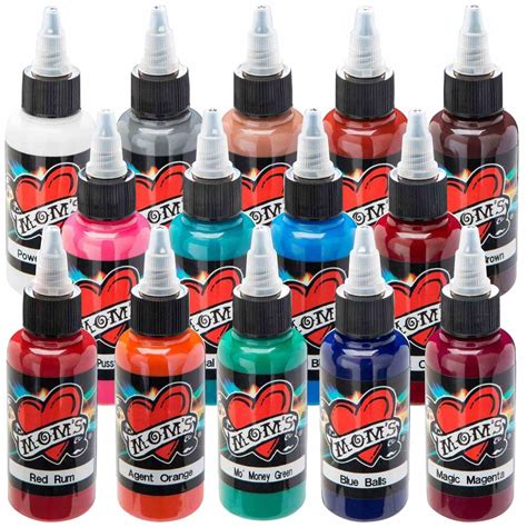 Millennium Moms Tattoo Ink 14 Primary Multicolor Set 2 1 Oz