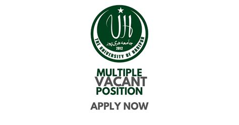 The University Of Haripur Jobs October 2024