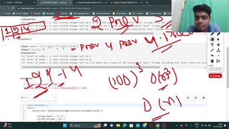 Biweekly Contest 115 2899 Last Visited Integers Easy Explanation Youtube