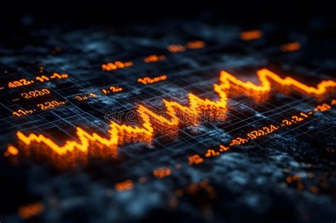 Dynamic Financial Data Visualization With Neon Graphs For Business