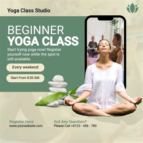 Plantilla De Yoga Class Ads Postermywall