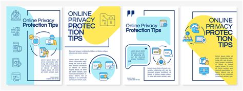 Online Privacy Protection Tips Brochure Template Flyer Booklet Leaflet Print Cover Design