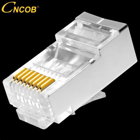 cncob rj45 Cat6 network connector 8P8C FTP Gigabit Ethernet Modular RJ ...