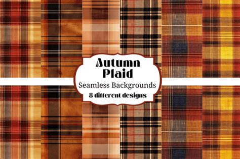 Autumn Plaid Flannel Seamless Background Graphic By Laura Beth Love