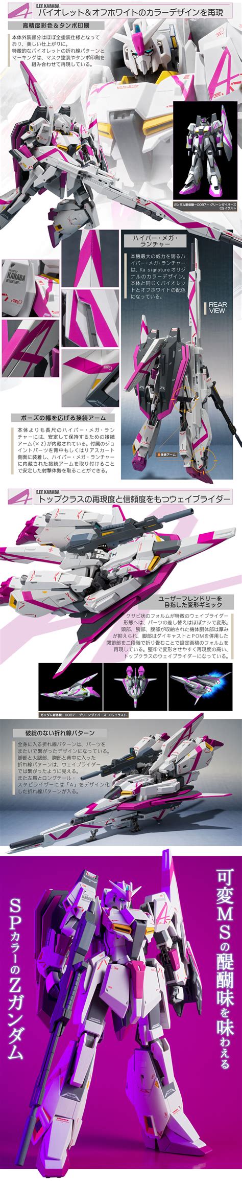 Metal Robot Spirits Ka Signature Side Ms Z Gundam Unit 3 Action Figure
