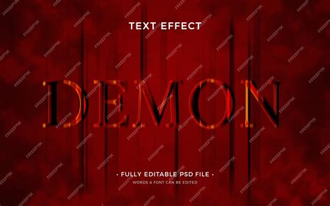 Premium Psd Demon Text Effect