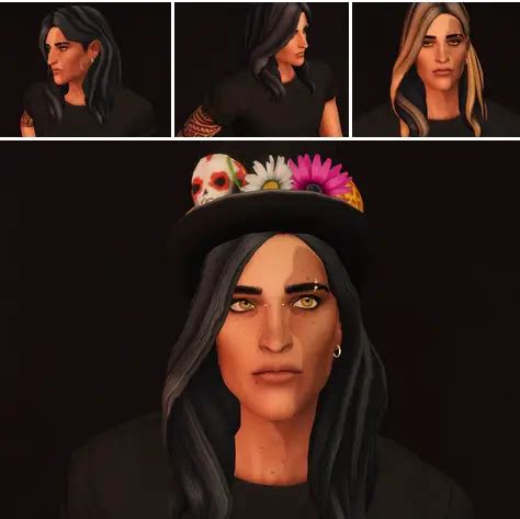 Rusty Nail EP07 Wavy Hair Edit M V2 Sims 4 Hairs