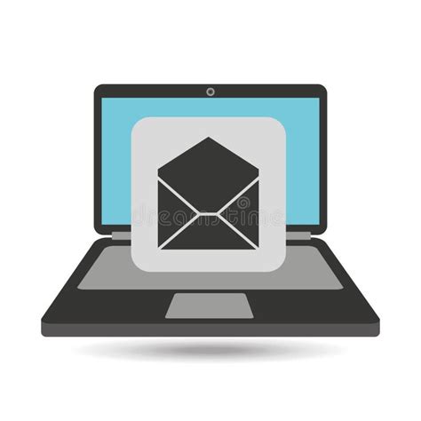 Computer With Envelope And Txt File Laptop And Email With Txt Document