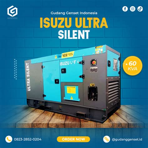 Genset Silent 60 Kva Isuzu Genset Diesel Isuzu Silent Lazada