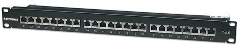 Intellinet Patch Panel Cat6 Ftp 24 Port 1u Shielded 90° Top Entry