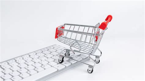 Gold Promotion Digital Online Notebook Shopping Cart Powerpoint
