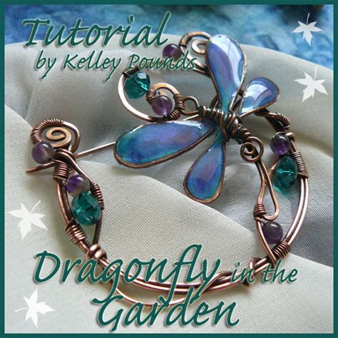 Tutorial Dragonfly In The Garden Beaded Wire Brooch Or Pin Instant