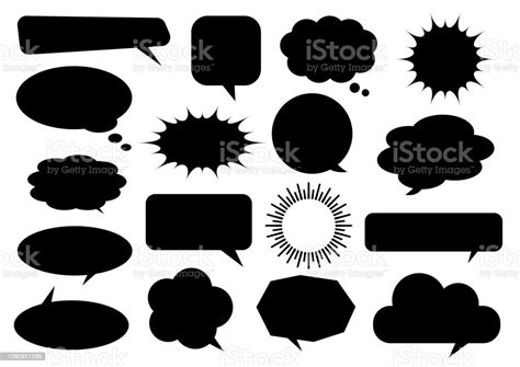 Bulles Vocales Ensemble Dicônes Illustration Vectorielle De Style