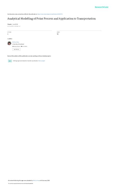 pdf analytical modelling of point process and application to