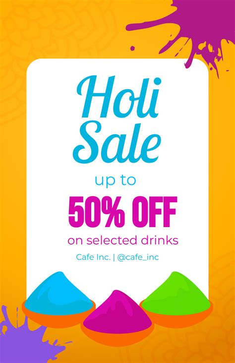 Free Holi Poster 2025 Templates To Edit Online