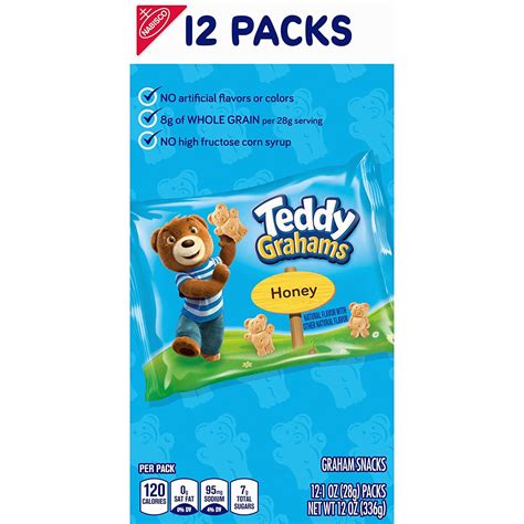 Teddy Grahams Honey Graham Snacks 12 Pack 1 Oz Snack Packs Buy Now