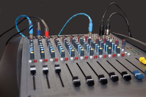 Sound Board Music Mixer Knobs And Sliders Stock Image Image Of