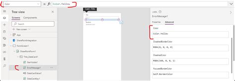 Sharepoint Online PowerApps Form Change Fields Error Message Color Red Is Not 508