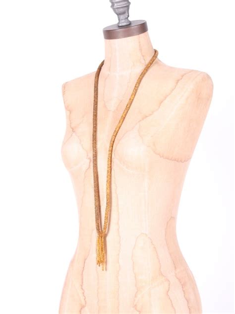 1920s Art Deco Sautoir Necklace Gold Amber Antique Gl Gem