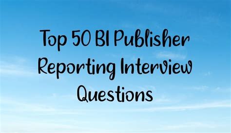 Sricharan Monigari On Linkedin Top 50 Bi Publisher Reporting Interview