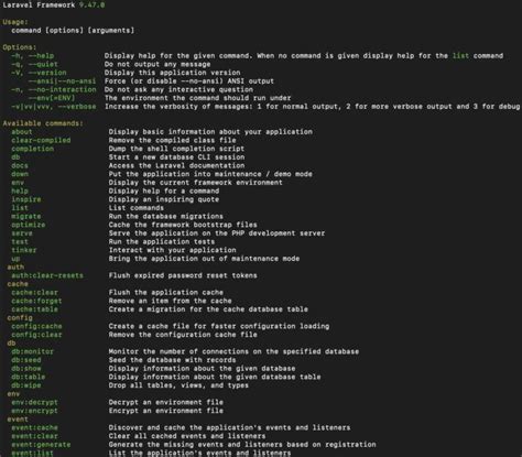 Laravel créer et lancer un script PHP en ligne de commande