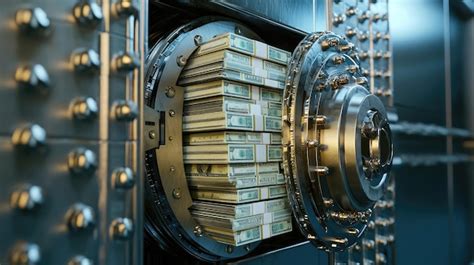 An Open Bank Vault Revealing Stacks Of Cash Symbolizing Wealth Security
